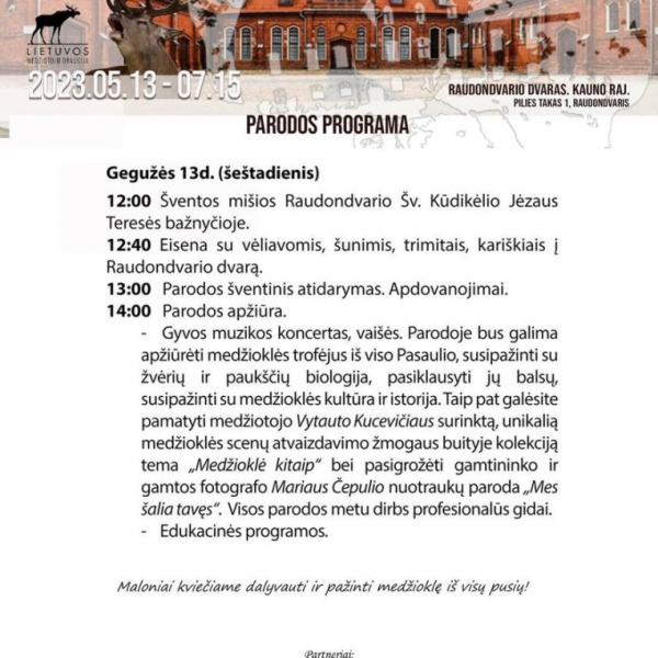 Medžioklės parodos „Gamta – visų namai“ atidarymo šventė | Kauno rajonas